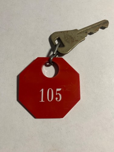 Vintage Hotel Motel Room Key Fob & Key #105 | eBay