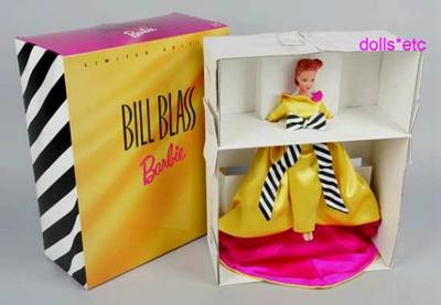 BILL BLASS BARBIE - NRFB 1997 Ltd. Ed. - MATTEL - Red hair - Gold gown ...