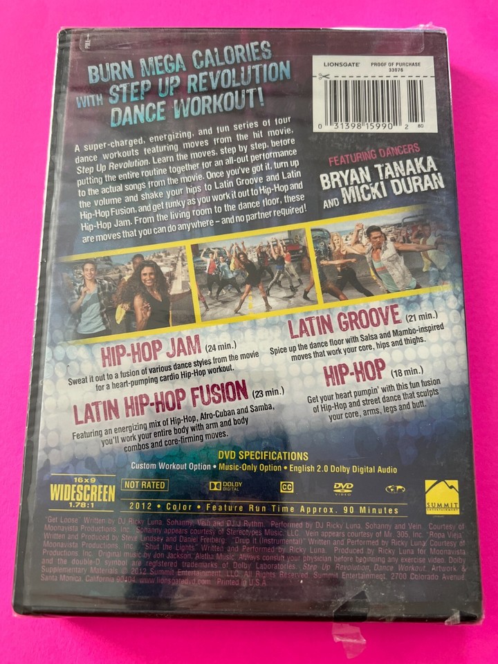 Step Up Revolution Dance Workout (DVD, 2012) NEW Factory Sealed + Free ...