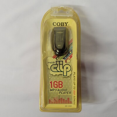 Classic 2007 Coby MP3 Audio Player 1GB Clip Black MP-C582 - 500 Songs ...