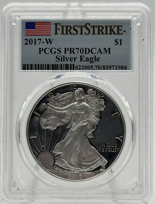 2017 W American Silver Eagle First Strike PCGS PR 70 DCAM *STL | eBay