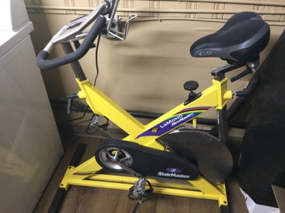 LeMond RevMaster Classic Upright Stationary Bike (Yellow) Indoor Use ...