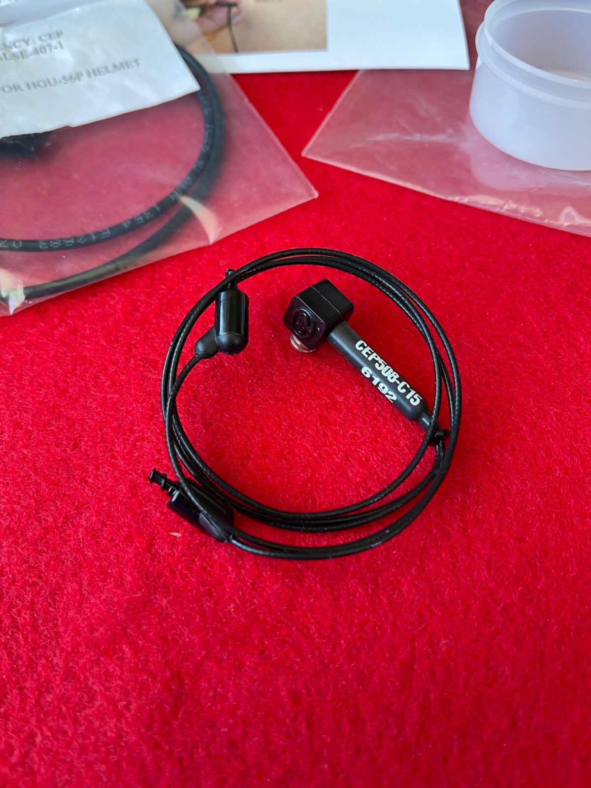 GENTEX HGU CEP KIT FLIGHT HELMET DUAL EARPHONE CEP 508 - C15 24" EXT ...