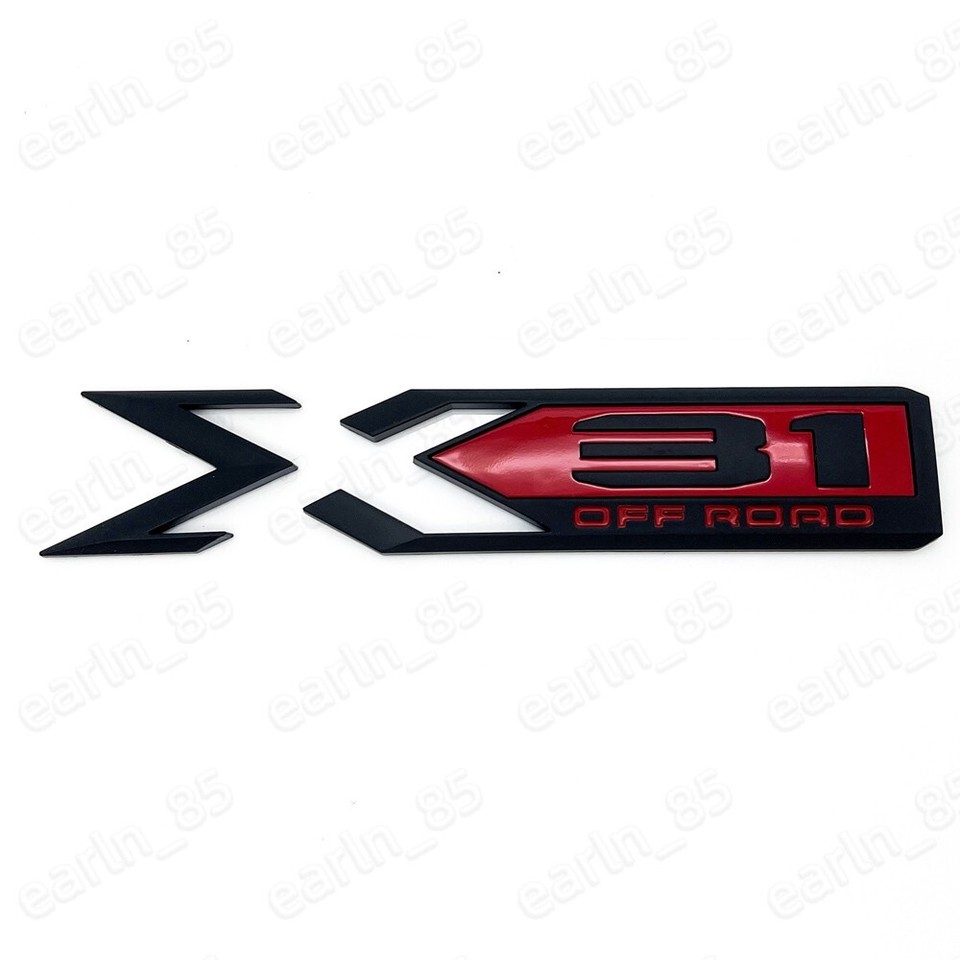 2PCS 2019-2025 GMC Sierra X31 X 31 OFF ROAD Bed Emblem OEM GEN Black ...