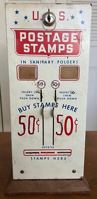 Vintage Postage Stamp Machine with Key Post Office Vending | eBay
