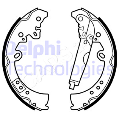 DELPHI Parking Brake Shoe Set For TOYOTA Hilux VII Pickup 05- 04495 ...