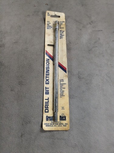 GREAT NECK 10” Drill Bit EXTENSION Fits 1/4" Drills | eBay