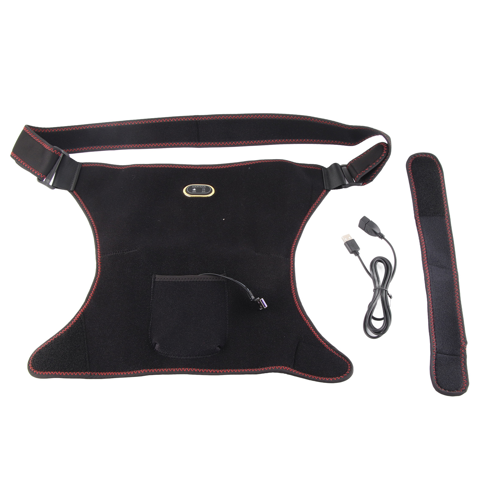 Heating Hip Wrap Brace 3 Vibration Modes Adjustable Pain Relief Thigh ...