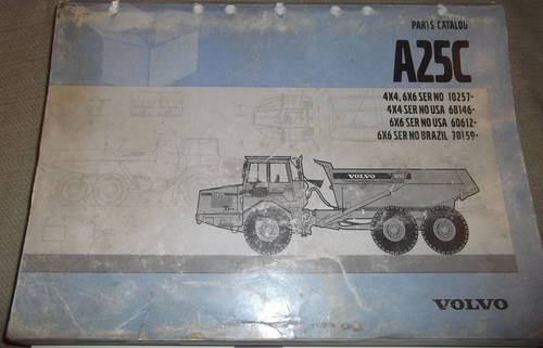 VOLVO A25C ARTICULATED DUMP TRUCK PARTS MANUAL BOOK CATALOG | eBay ...