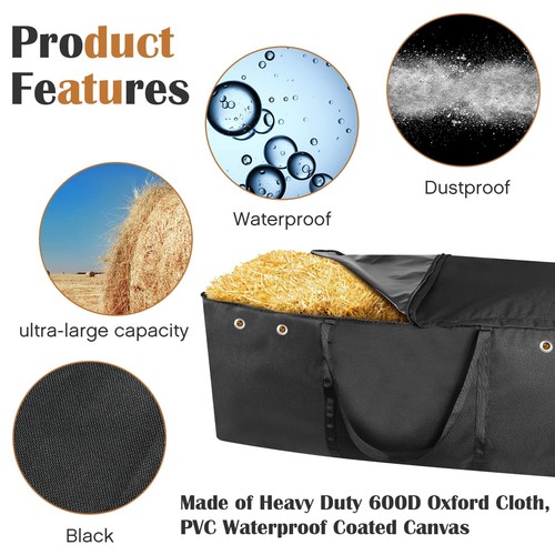 2 Pack Horse and Livestock Hay Bale Bag Extra Large Hay Bale Storage ...