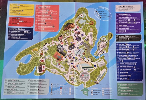 Thorpe Park 2025 Park Map - New - Hyperia | eBay UK