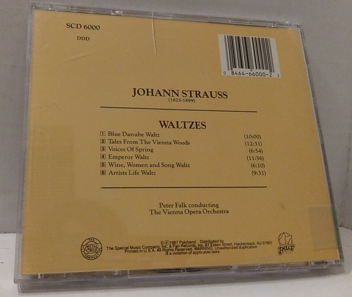 Johann Strauss Waltzes, Peter Falk, Conductor, Vienna Opera Orchestra ...