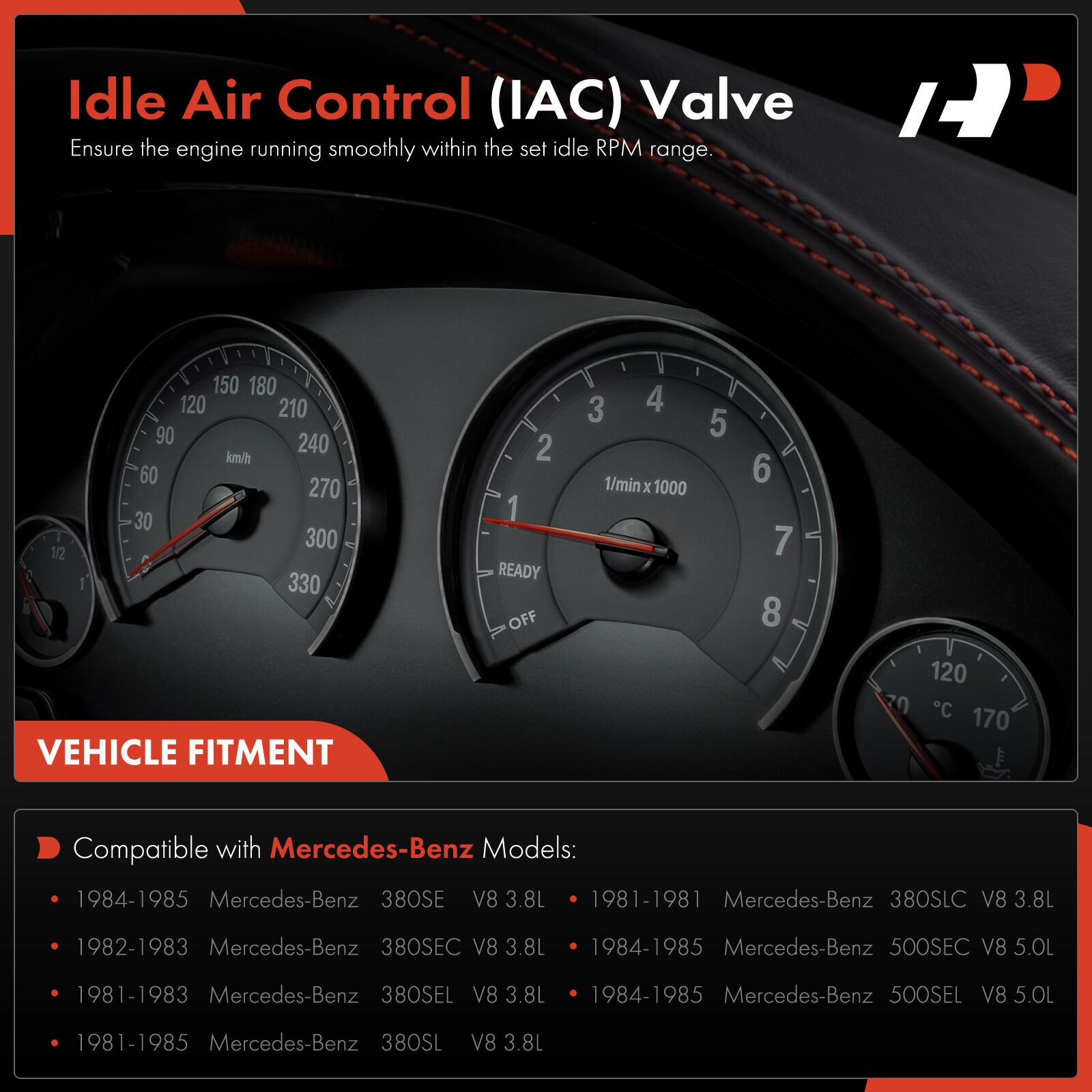 Idle Air Control Valve for Mercedes-Benz W126 380SEC 380SEL 380SE ...