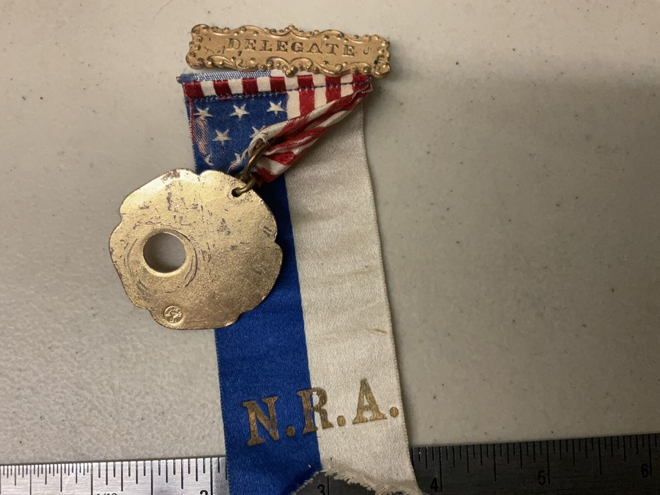 ORIGINAL ANTIQUE EARLY NRA DELEGATE MEDAL | eBay