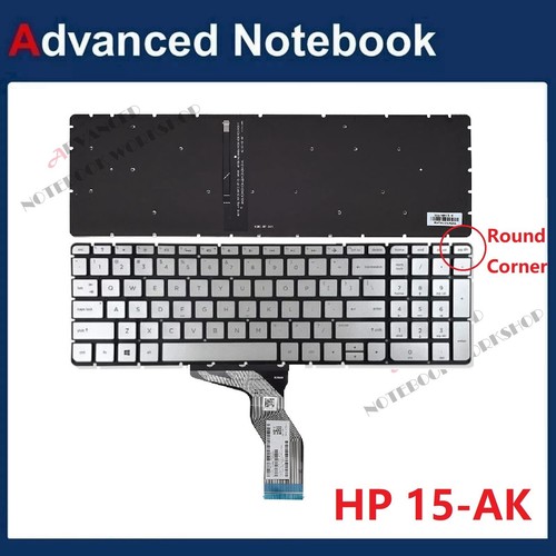 Silver Backlit Keyboard For HP HP Pavilion 15s-fq 15s fq 15s-fq1053TU ...