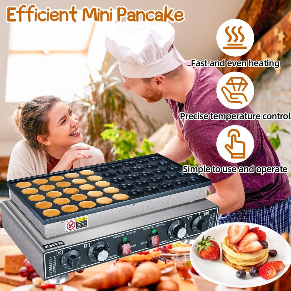 Mini Pancake Maker Machine, 50PCS Nonstick Dutch Pancake Maker 110V ...