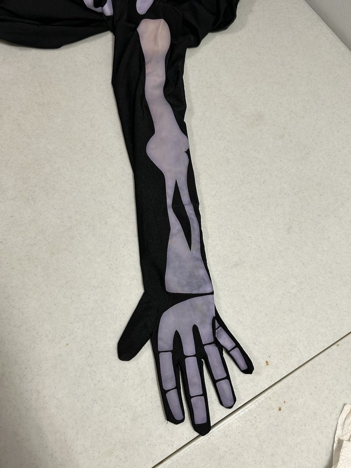 Morph Suit Skeleton Halloween Costume Body Suit Adult Medium One Piece ...