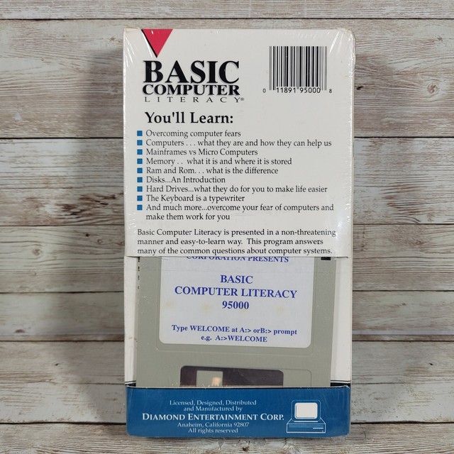 Vtg Collectible Basic Computer Windows Literacy VHS Video Tape & Diskette for sale online | eBay