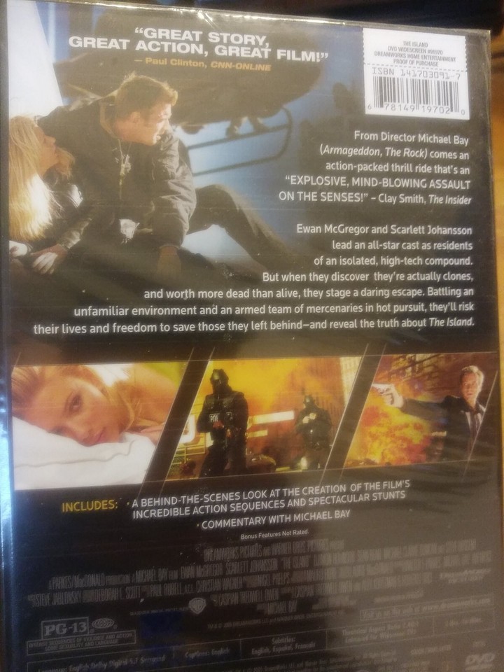 The Island DVD, 2005 Ewan McGregor Scarlett Johansson sealed ...