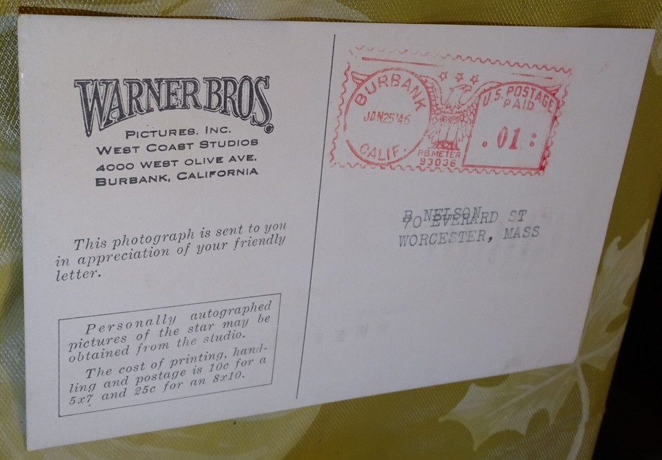 1946 Errol Flynn Warner Bros. Postcard | eBay