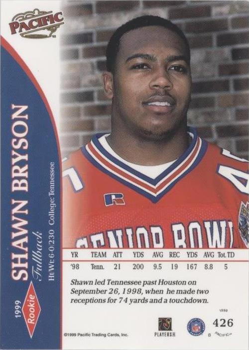 1999 Pacific Shawn Bryson #426 for sale | eBay