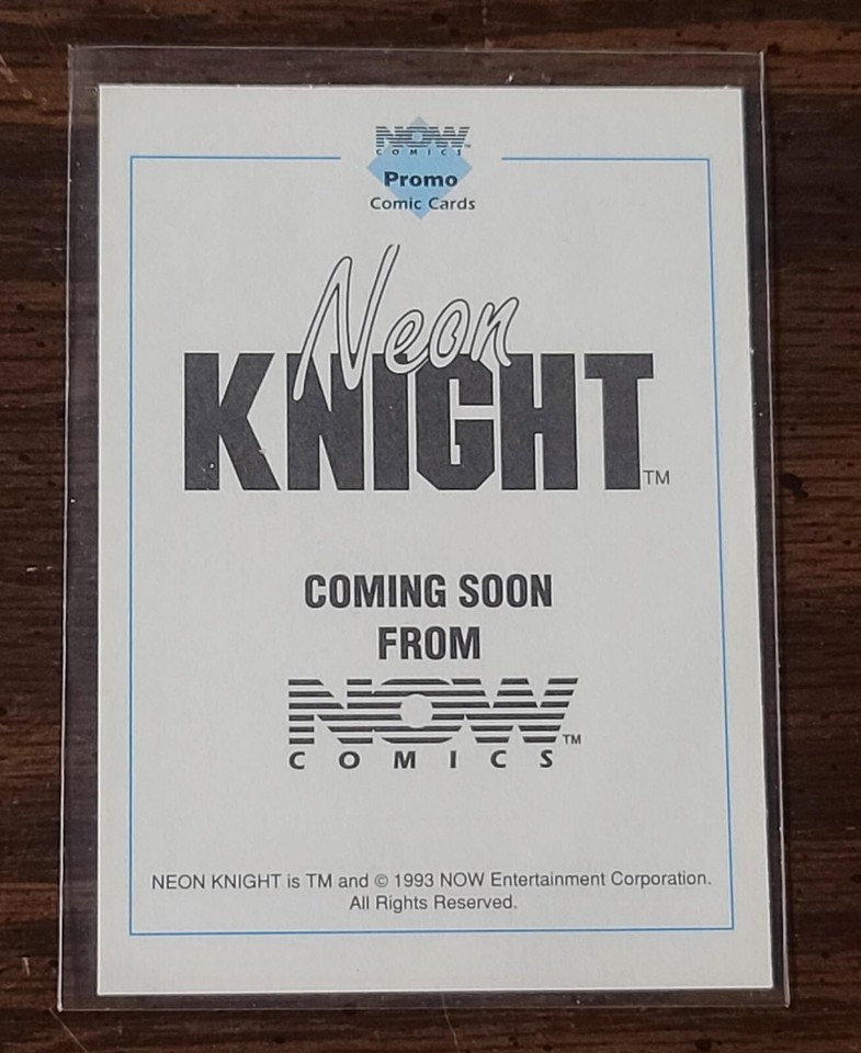 Vintage Now Comics Neon Knight Promo Card Autograph by Tony Caputo ...