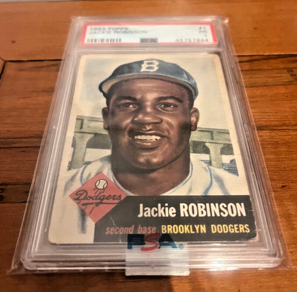 1953 JACKIE ROBINSON TOPPS PSA 1 - PERFECT CENTERING, VIVID COLOR | eBay