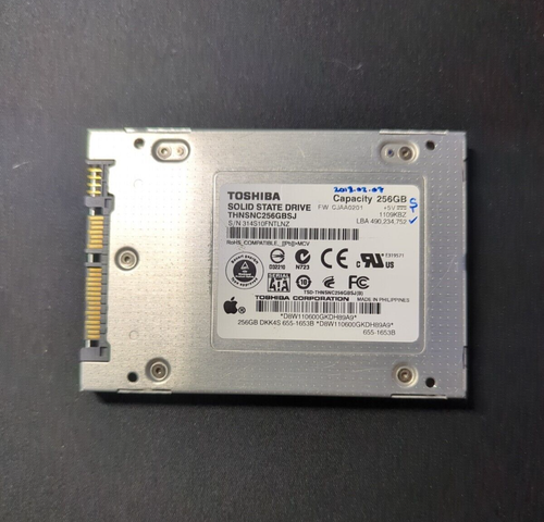 Apple Toshiba 2.5" SSD 256GB THNSNC256GBSJ Internal Solid State Drive ...
