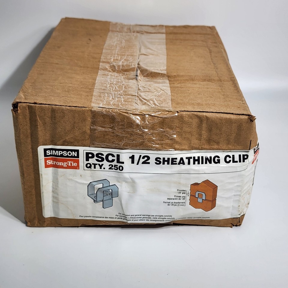 Simpson Strong-Tie PSCL 1/2 Sheathing Clip Galvanized Silver Steel Pack ...