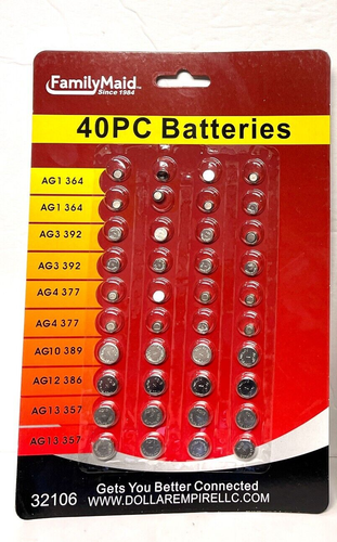 4 Packs- 160 Pcs Assorted Batteries Super Alkaline Set Battery Watch ...