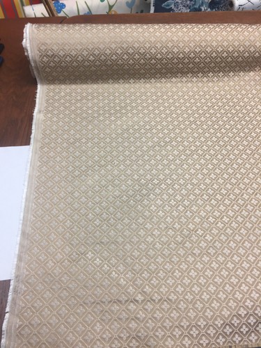 Fabricut Sand Diamond Checks Brocade Bella Fabric By The Yard | eBay