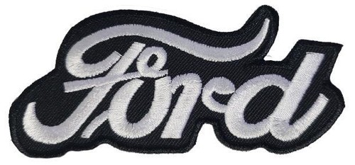 Patch - Ford Script Logo Die Cut 3.75" * Black * See Dozens More in our ...