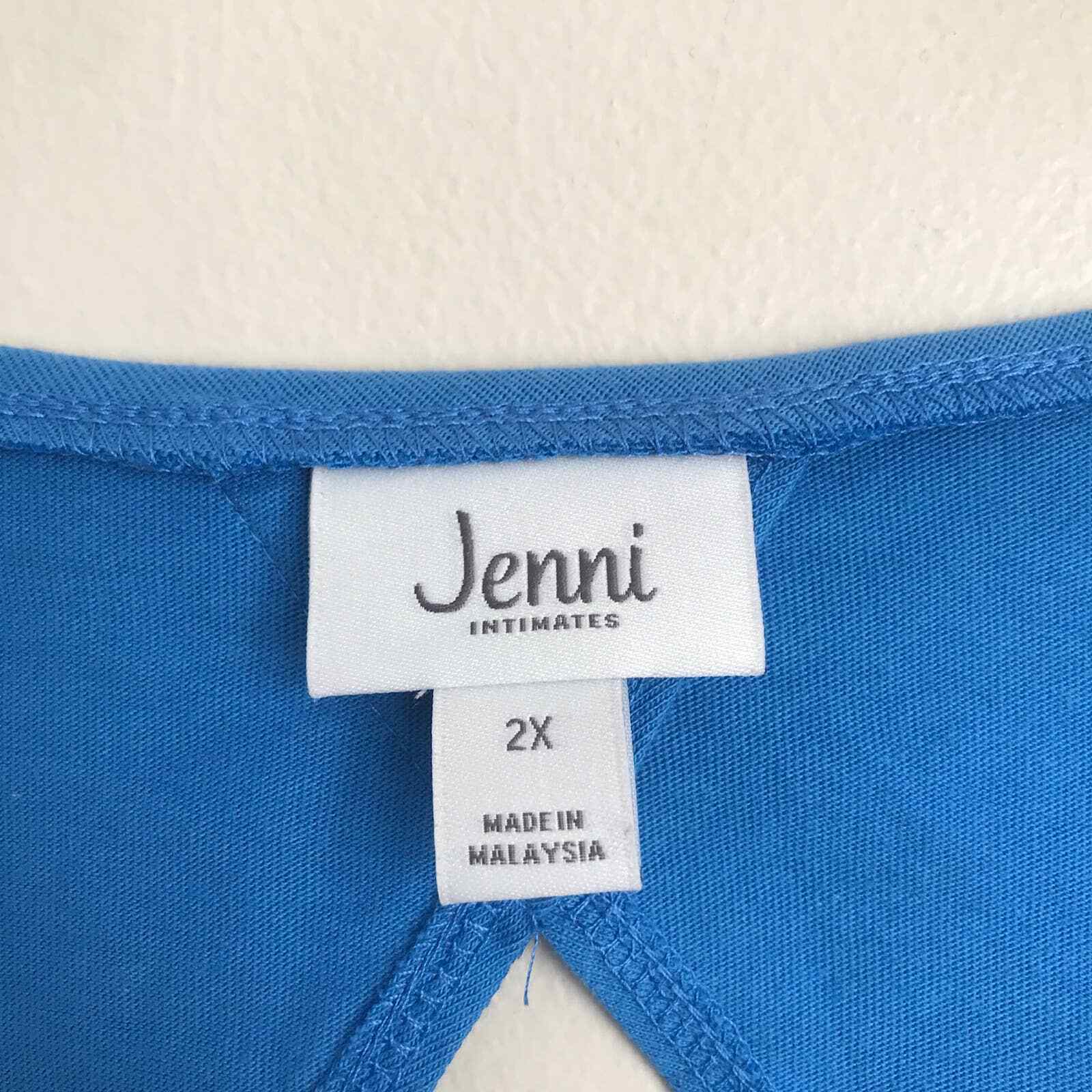 Jenni Intimates Sz 2X Plus Size Blue Emb Vacay Sleep Shirt | eBay