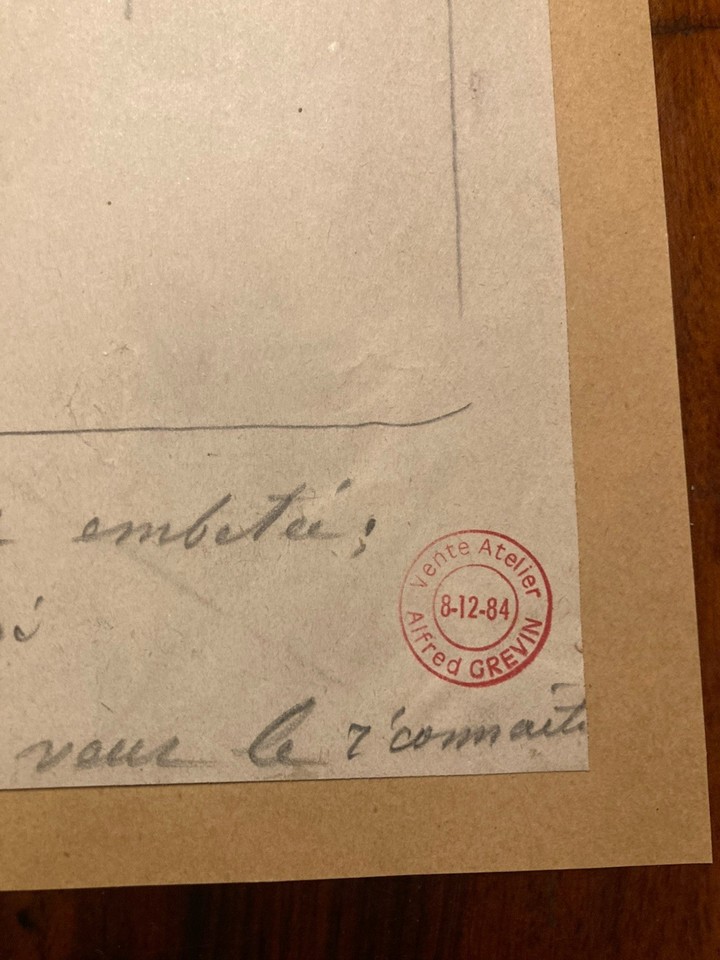 Beautiful Drawing Original Alfred Grévin 1850 Study Costume Pencil ...