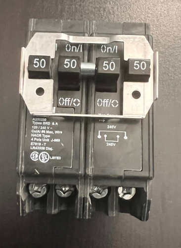 Eaton BQ250250 Type BR 50-amp 2-Pole Quad Circuit Breaker Brand NEW ...