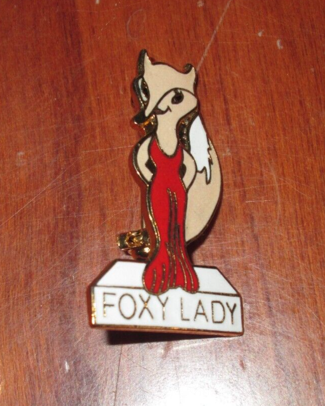 Fox Pins Vintage Foxy Lady Lapel Pin Hat Pin Brooch 1.25x.75" | eBay