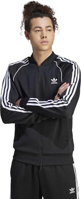 Adidas Originals SUPERSTAR Classic BLACK SST Track Jacket IM4545 Men’s ...