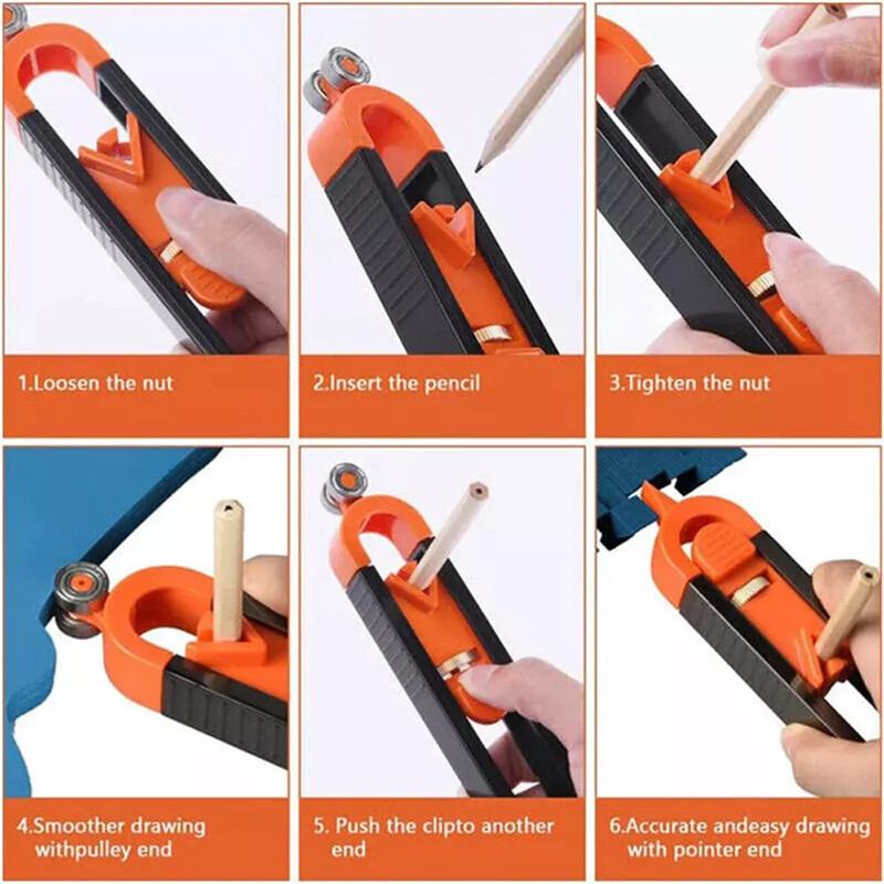 Profile Scribing Ruler Contour Gauge with Lock - Precise Scribe Tool ...