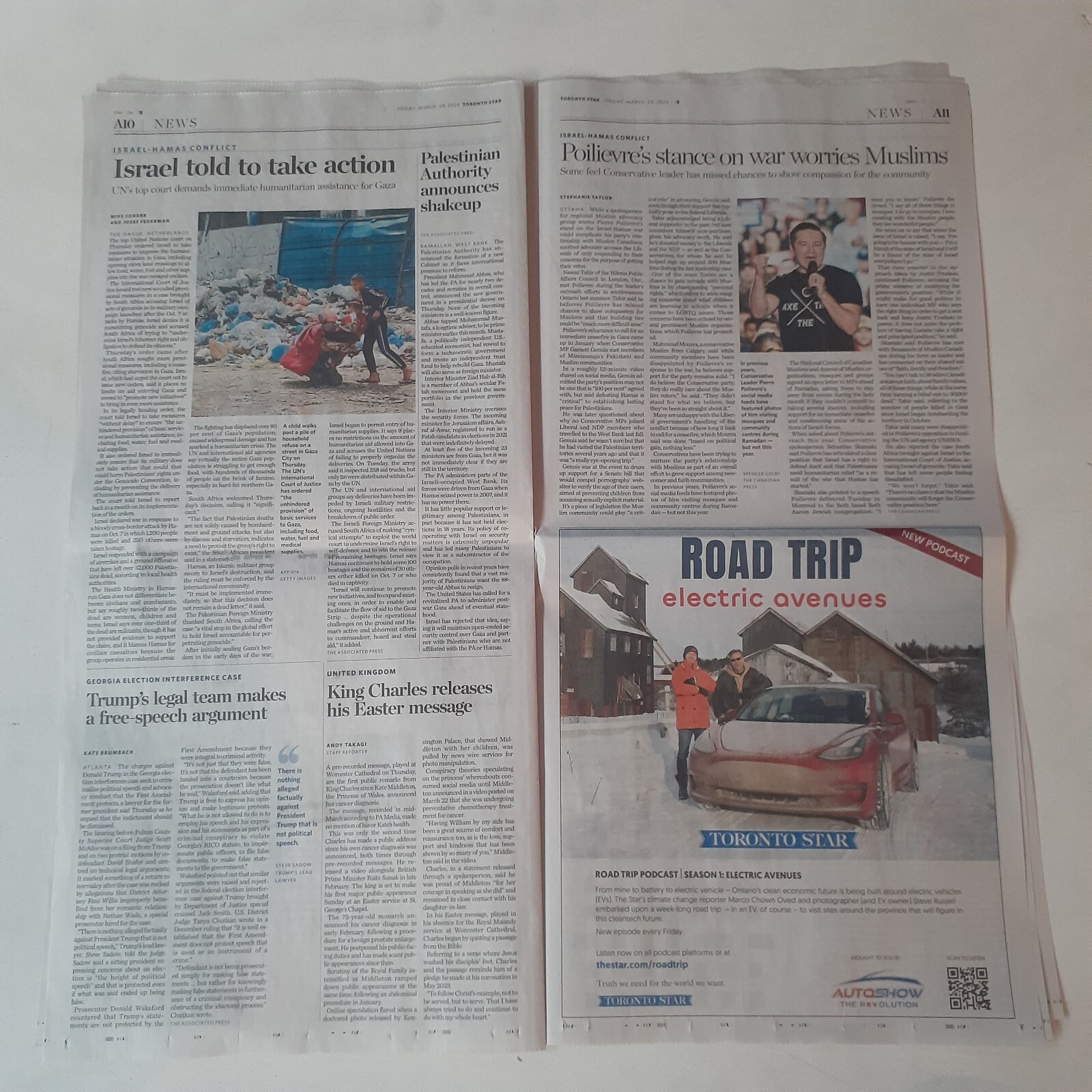 March 29 2024 Toronto Star Israel Hamas King Kong Godzilla Vladimir ...