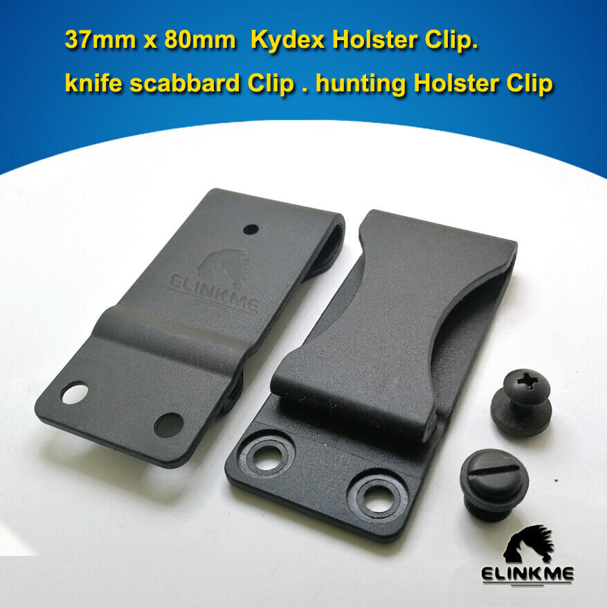2 Pack Holster Clips knife scabbard Clips Black Belt Clip with screws ...