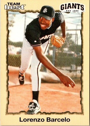 1998 Team Best Lorenzo Barcelo #2 San Jose Giants Baseball Card | eBay