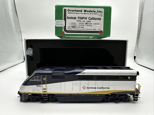 OVERLAND MODELS INC OMI #5955.1 BRASS CALIFORNIA AMTRAK F59PHI #2004 ...