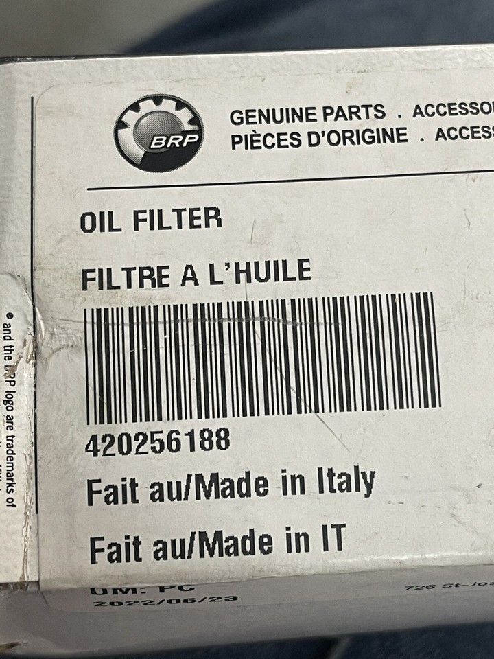 BRP Rotax 420256188 . Oil Filter For Sea-Doo, Ski-Doo, Rotax, Lynx. RB ...
