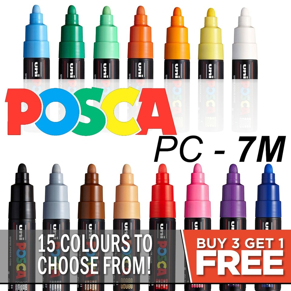 Posca Paint Marker Art Pens Waterproof Permanent Pen Car Tyre Metal Any ...