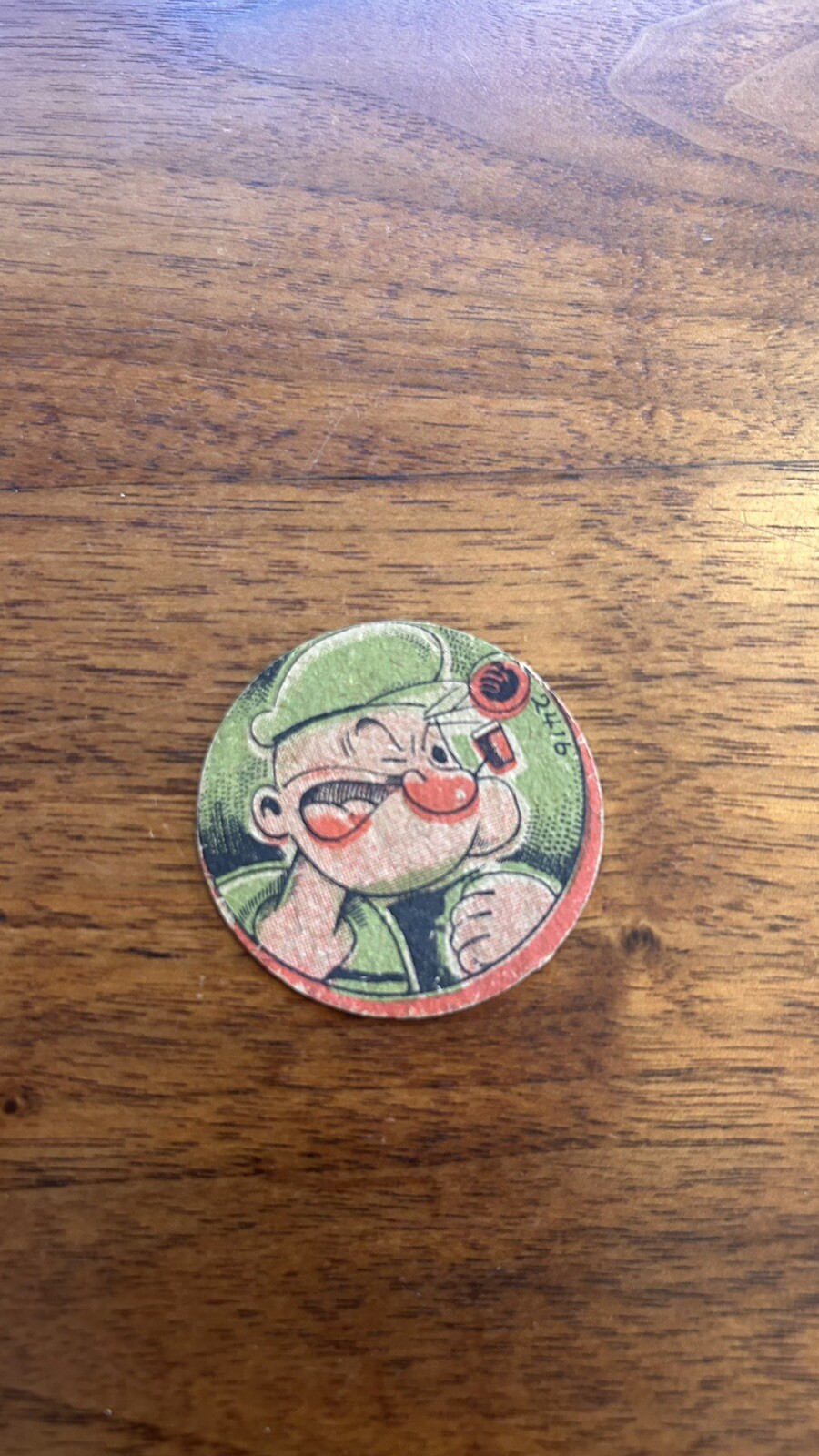 RARE VINTAGE 1950's Japanese Menko POPEYE Round Circle Disc Card Disney ...
