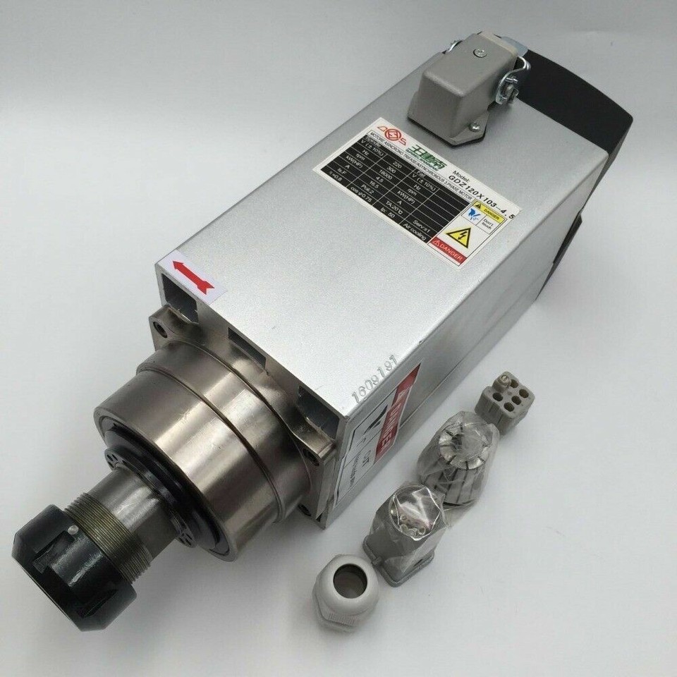 CNC Router Milling 4.5KW Air-cooled ER32 Square Spindle Motor 18000rpm ...