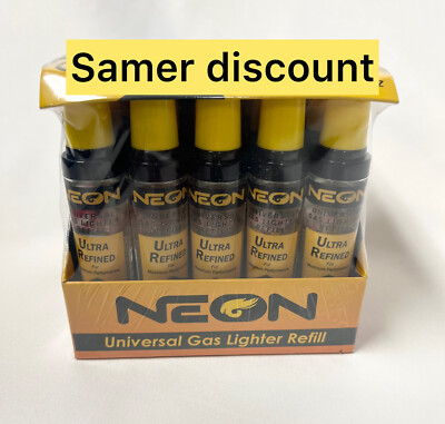 20 X NEON BUTANE Refill 18 ml fuel fluid for Lighter Single Double ...