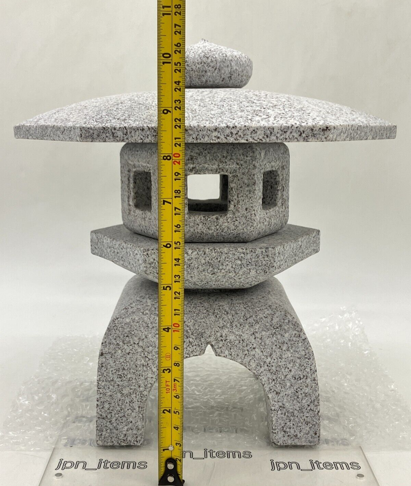 Gray Stone Lantern Yukimi Tourou Small Granite Japanese Garden Ornament ...