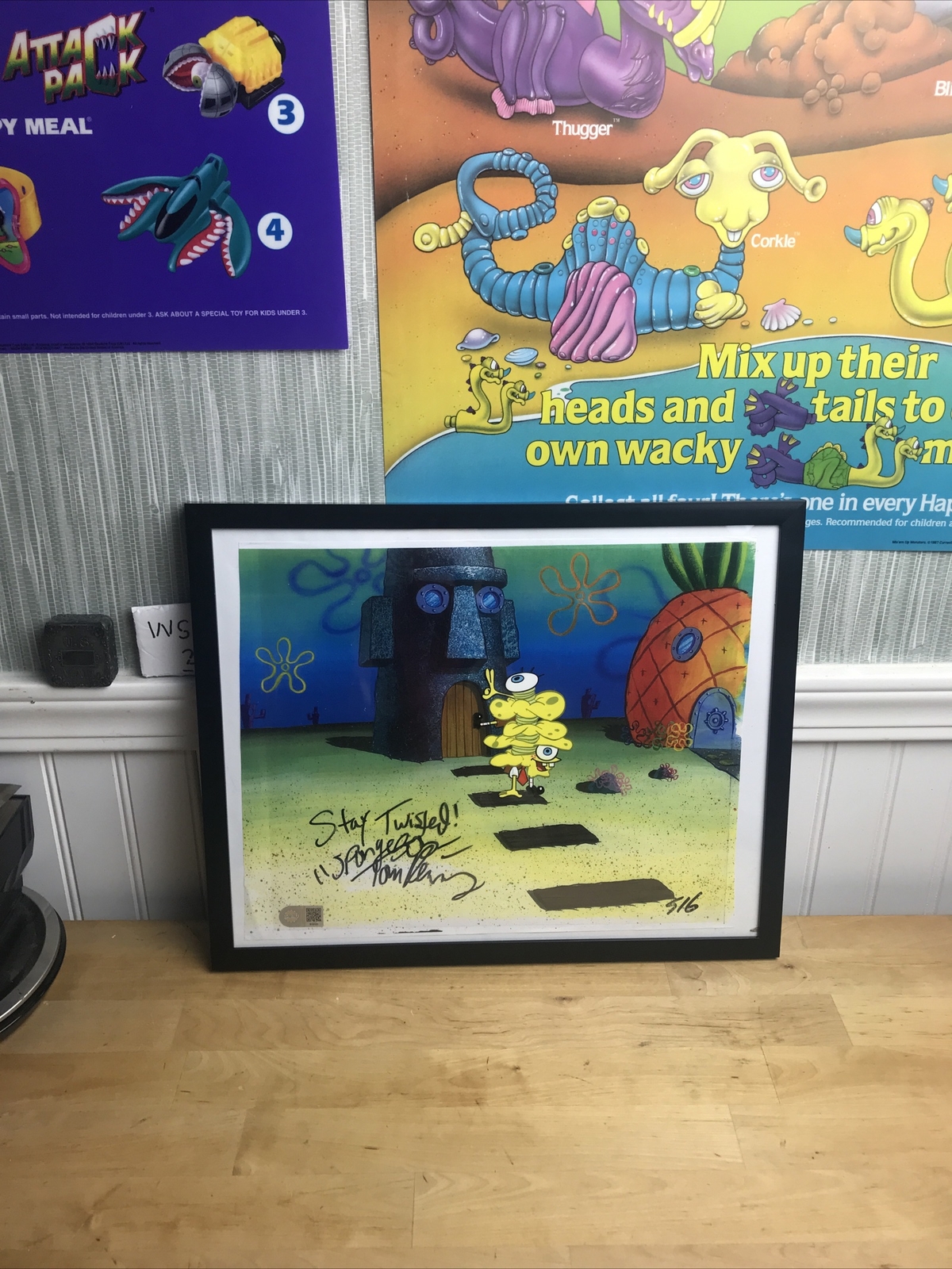 Spongebob Stay Twisted Animation Cel Signed By Tom Kenny | eBay