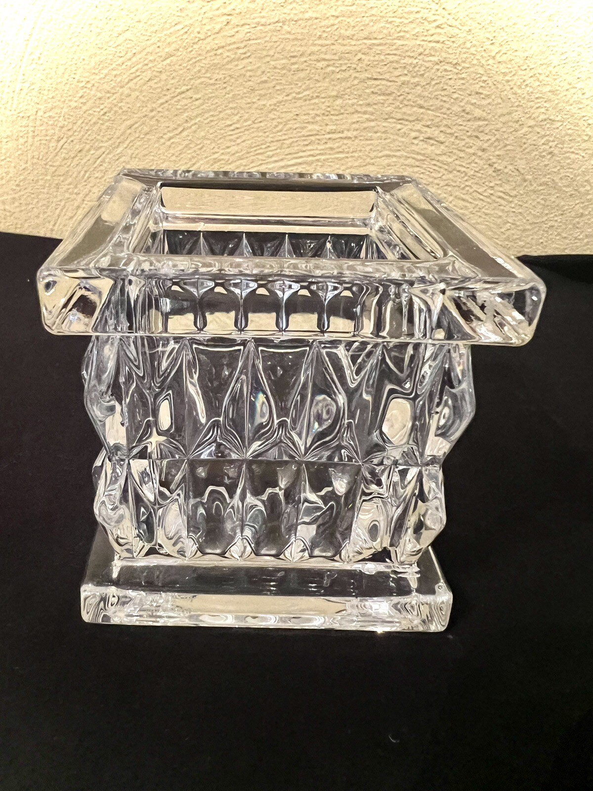 Waterford Marquis Paradox Square Crystal Votive Candle Holder Signed ...